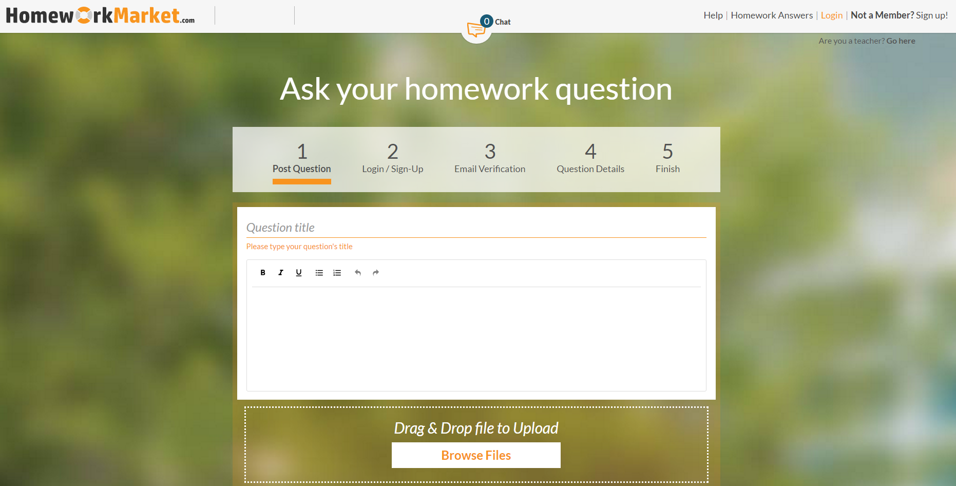 Homework Market Com Review